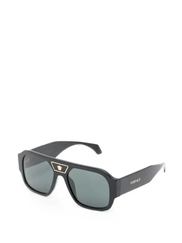 Versace Medusa Plaque Rectangle Frame Sunglasses