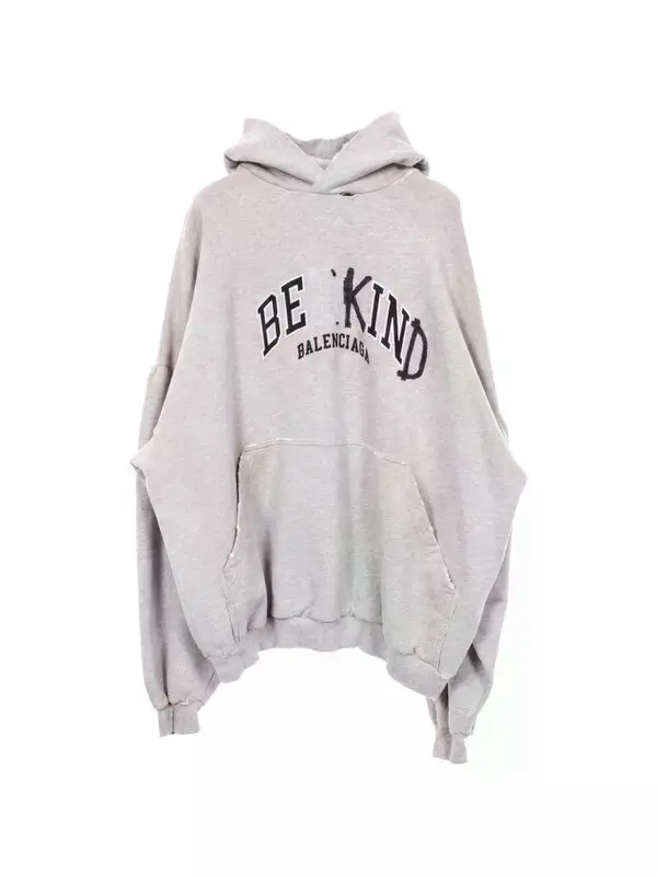 Balenciaga Distressed Slogan Print Hoodie