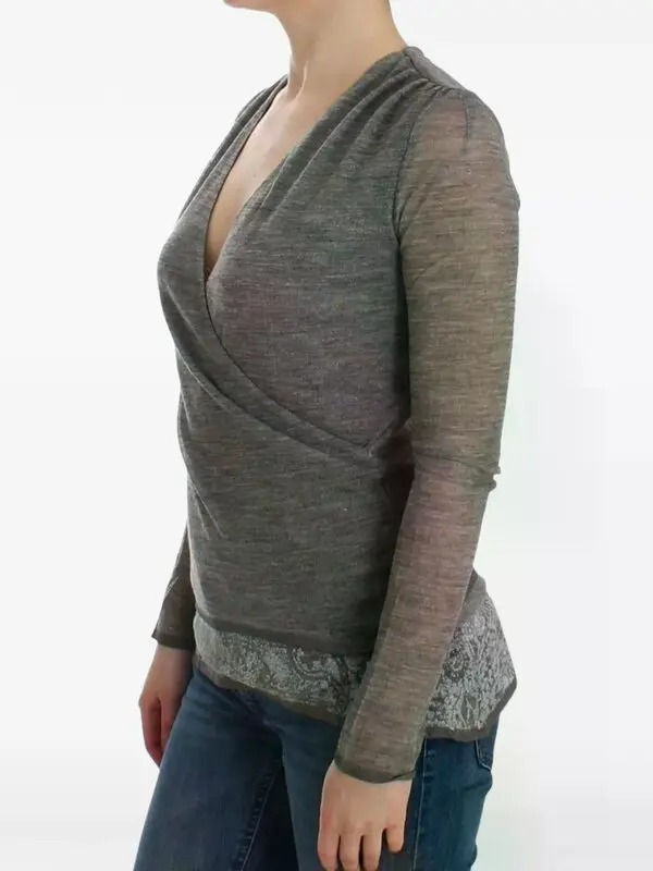 Ermanno Scervino Paisley Hem Wrap Top