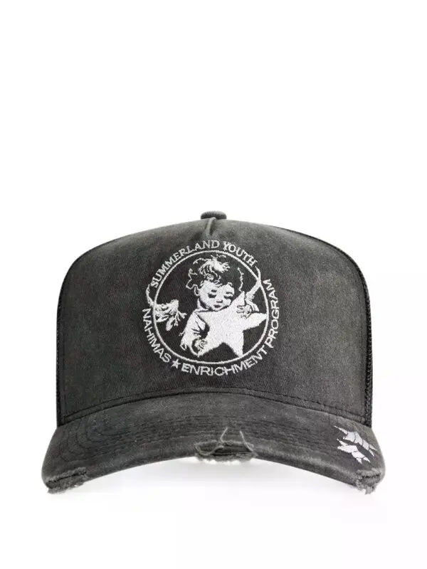 NAHMIAS Youth Enrichment Distressed Trucker Hat - Black