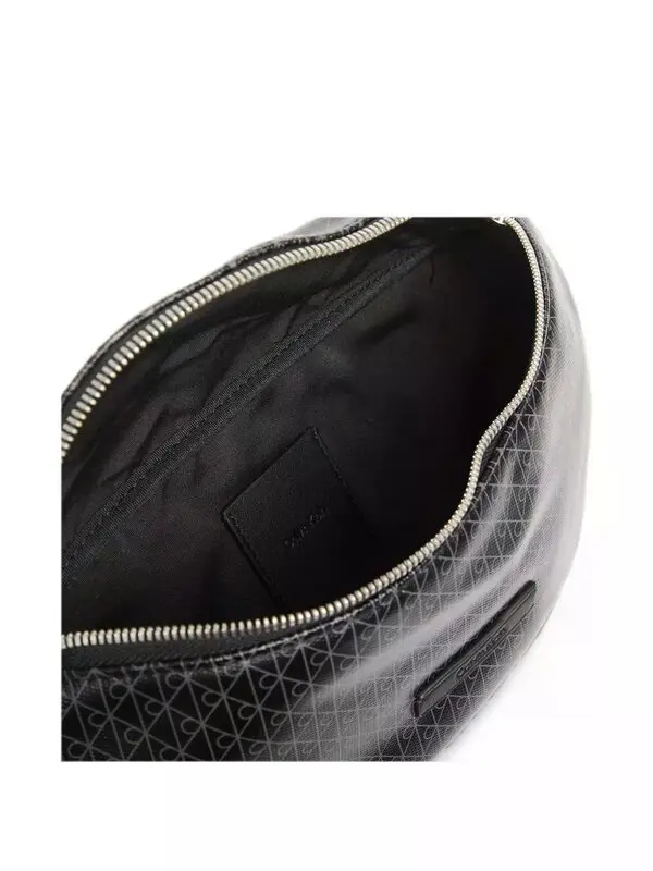 Calvin Klein Monogram Print Logo Plaque Belt Bag