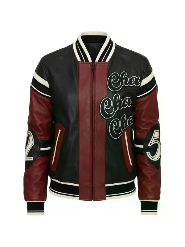 Dolce & Gabbana Color-blocked Leather Bomber Jacket