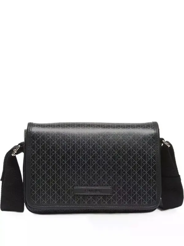 Calvin Klein Monogram Print Foldover Crossbody Bag