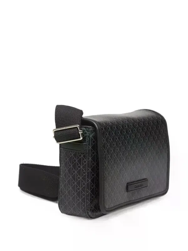 Calvin Klein Monogram Print Foldover Crossbody Bag