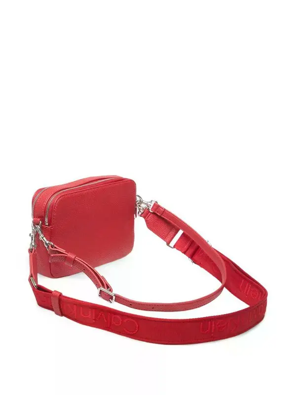 Calvin Klein Crossbody Bag With Logo Strap - Red