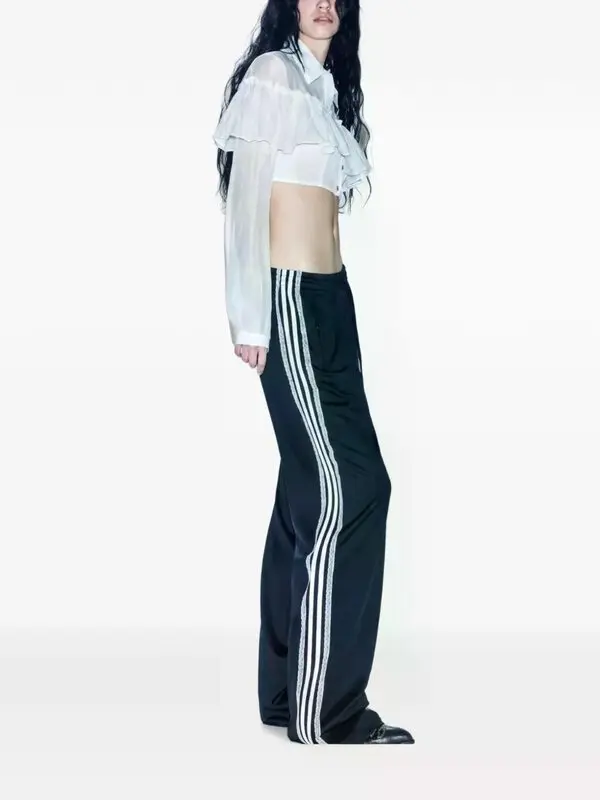 ANIYE BY Sheer Ruffle Cropped Shirt
