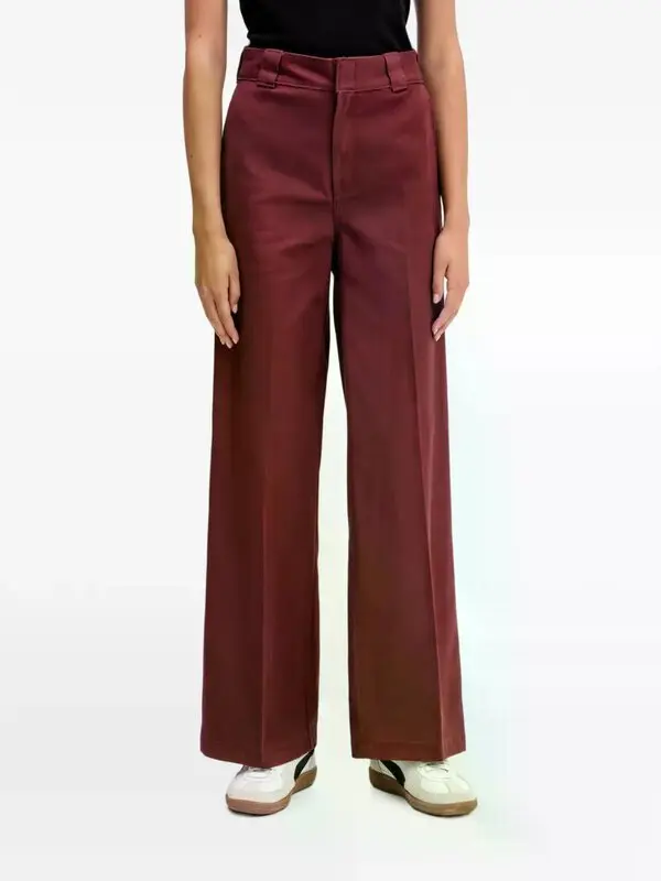 Dickies Wide-leg Trousers With Logo Patch