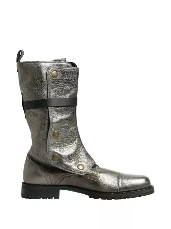 Dolce & Gabbana Multi-buckle Metallic Leather Boots