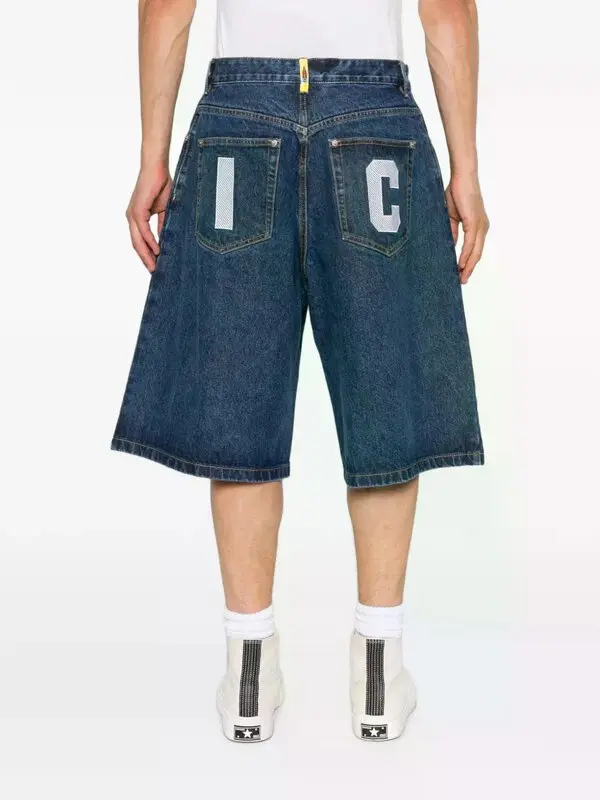 ICECREAM Running Dog Patch Denim Shorts