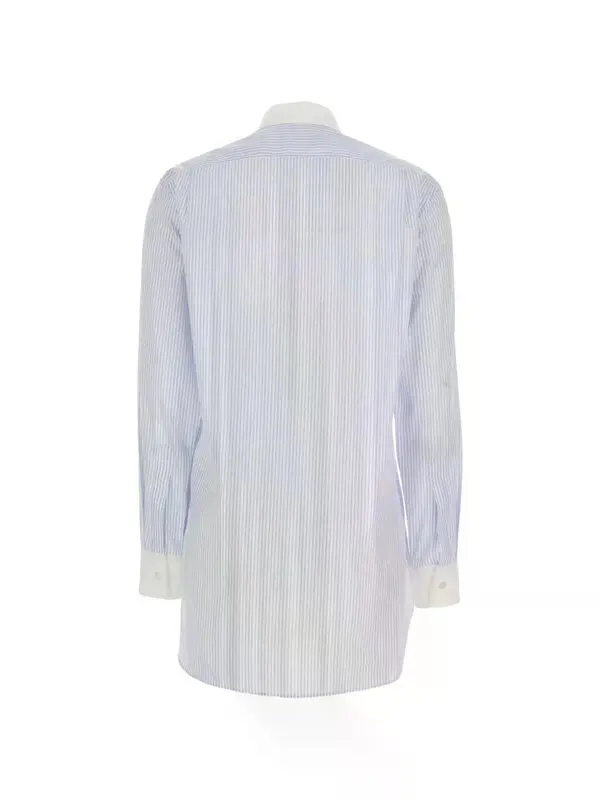 THE ROW Striped Contrast Detail Shirt