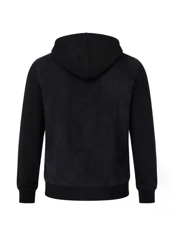 Dolce & Gabbana Suede Panelled Zip-up Hoodie