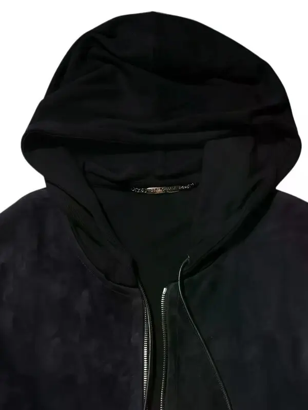 Dolce & Gabbana Suede Panelled Zip-up Hoodie