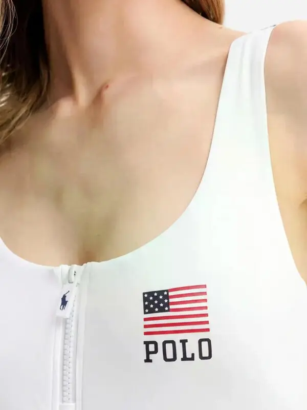 Polo Ralph Lauren Sleeveless Graphic Print Swimsuit