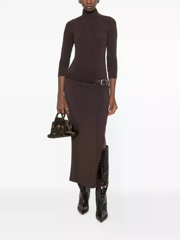 Attico Belted Open-back Maxi Dress
