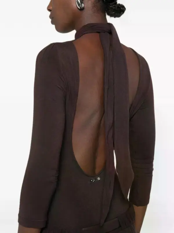 Attico Belted Open-back Maxi Dress