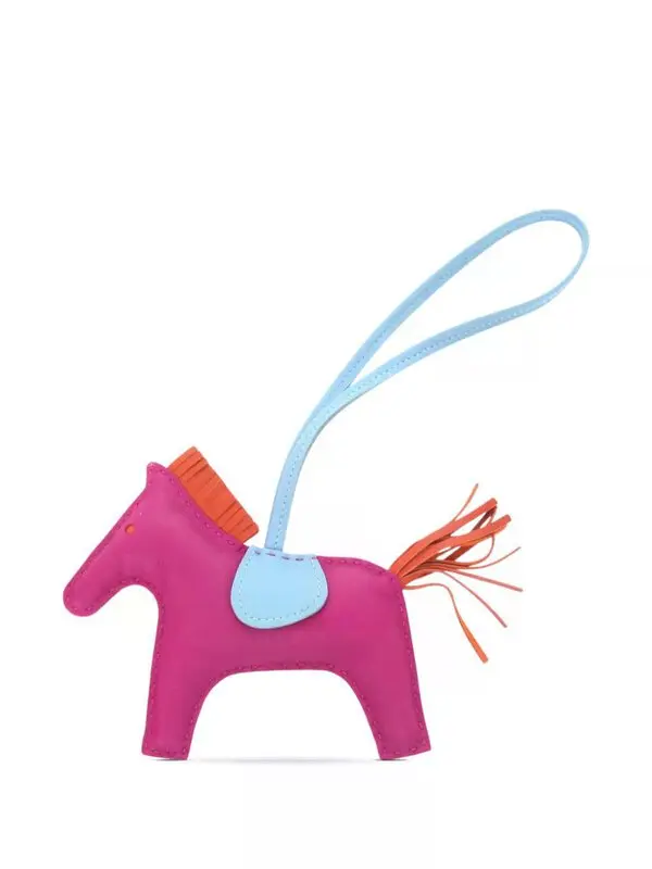 Hermès Milo Lambskin Swift Grigri Rodeo Horse Bag Charm Mm - Pink