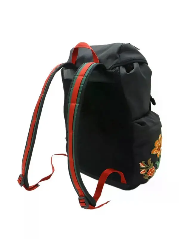 Gucci Techno Canvas Backpack With Embroidery