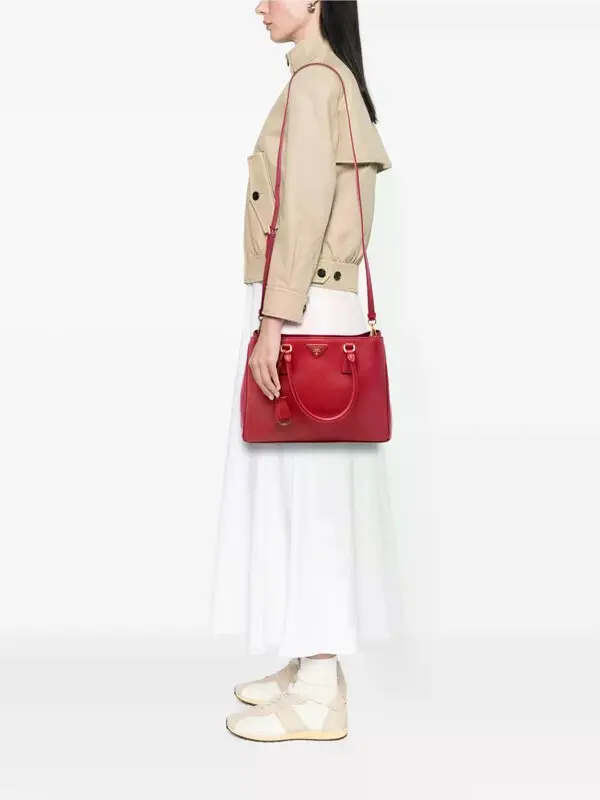 Prada Saffiano Lux Galleria Satchel - Red