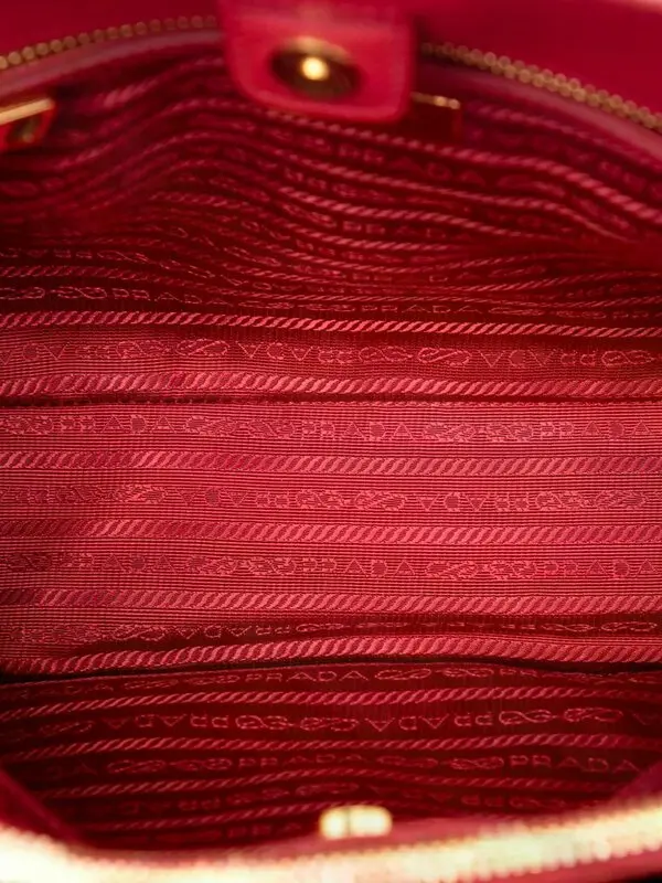 Prada Saffiano Lux Galleria Satchel - Red