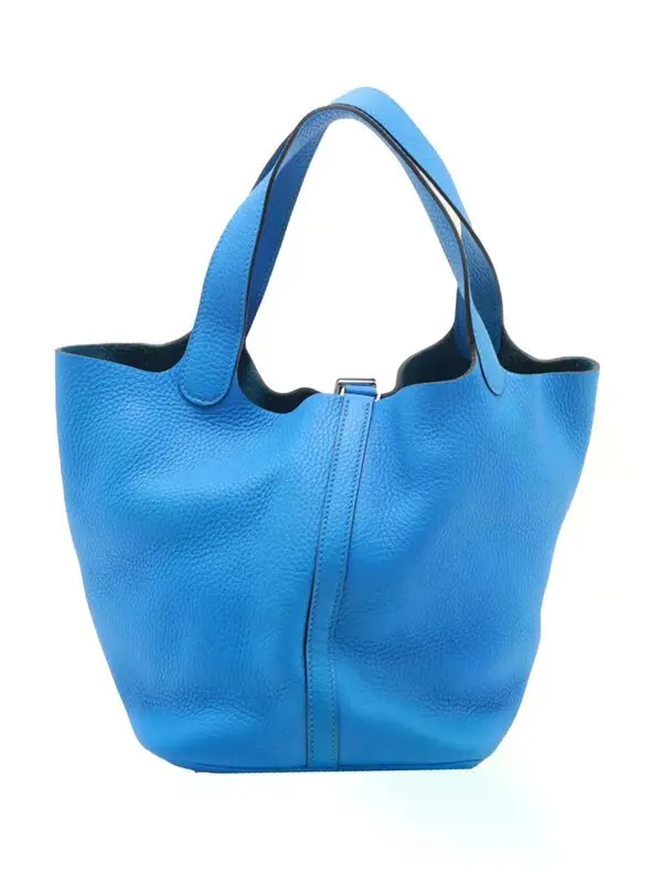 Hermès Clemence Picotin Lock 22 Handbag - Blue