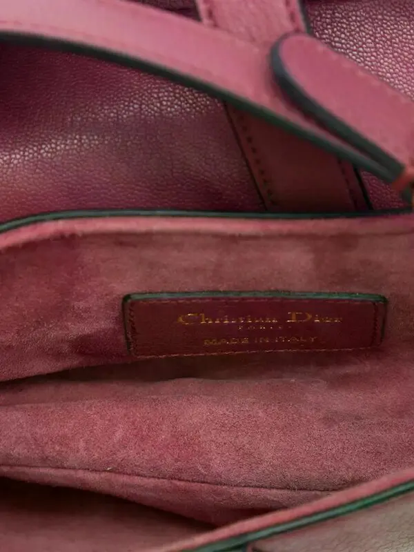 Dior Mini Goatskin Saddle Bag Satchel - Pink
