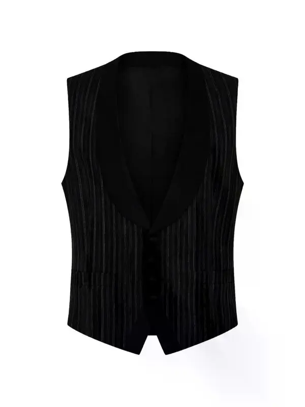 Dolce & Gabbana Pinstripe Pattern Shawl-lapel Waistcoat