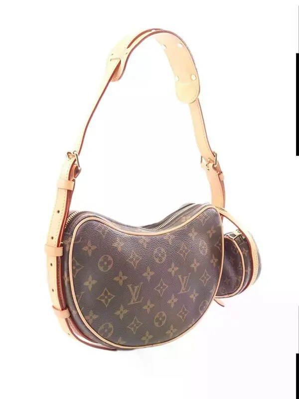 LOUIS VUITTON Monogram Croissant Mm Shoulder Bag - Brown