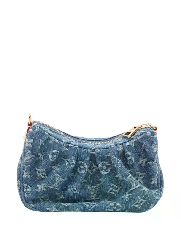 LOUIS VUITTON Monogram Denim Pochette Ballet Shoulder Bag - Blue