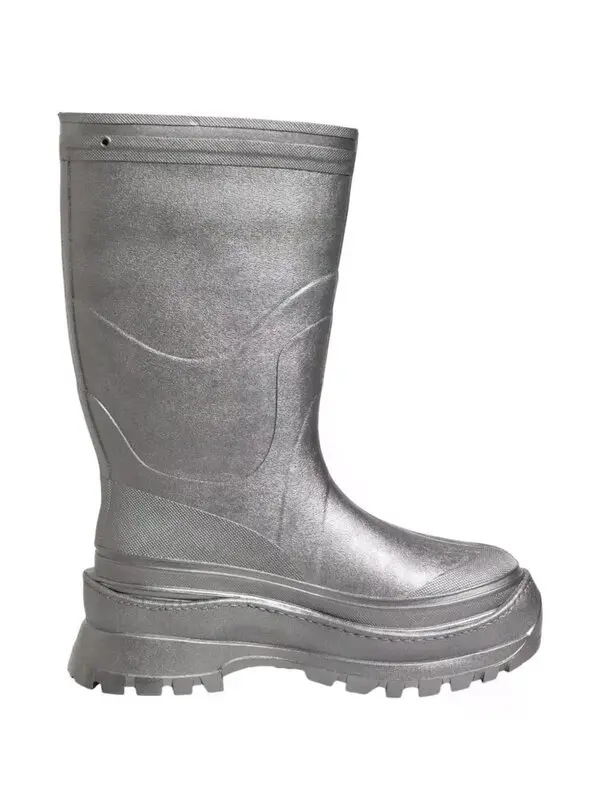 Dolce & Gabbana Metallic Logo Rain Boots