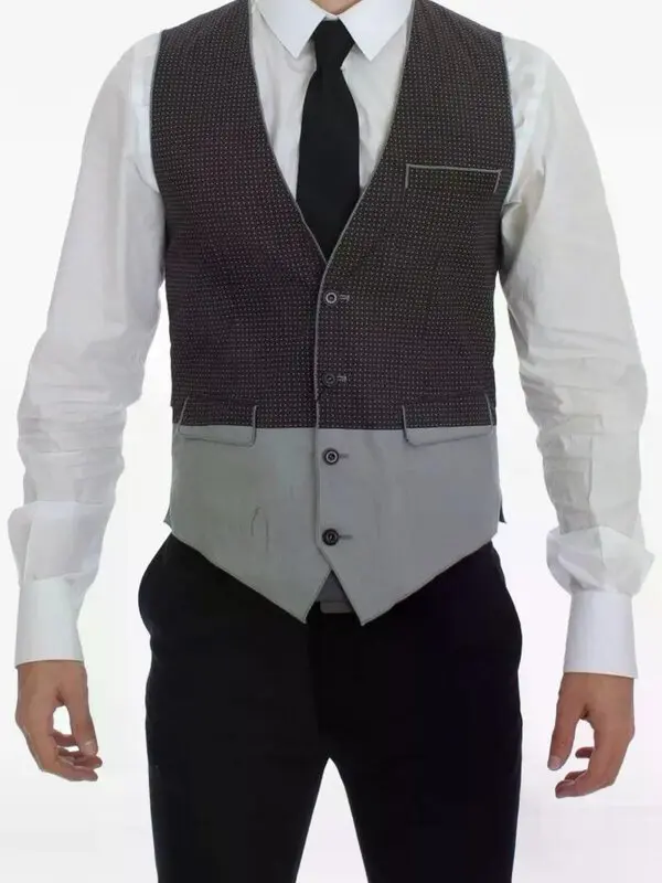 Dolce & Gabbana Polka-dot Two-tone Vest