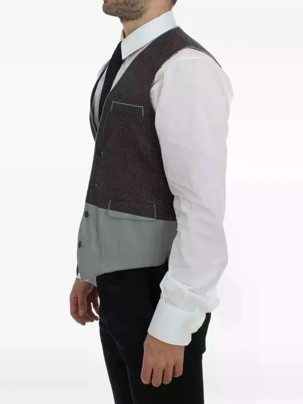 Dolce & Gabbana Polka-dot Two-tone Vest