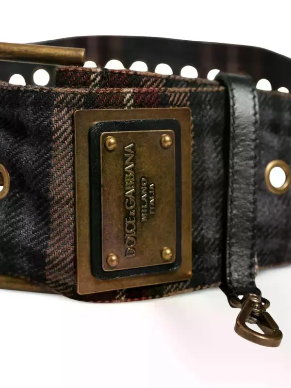 Dolce & Gabbana Plaid Pattern Belt