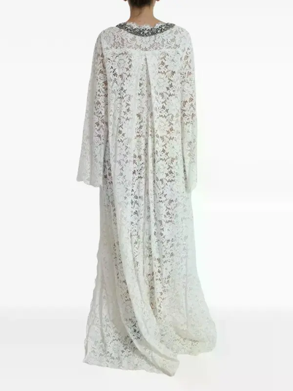 Dolce & Gabbana Maxi Lace Crystal-embellished Dress