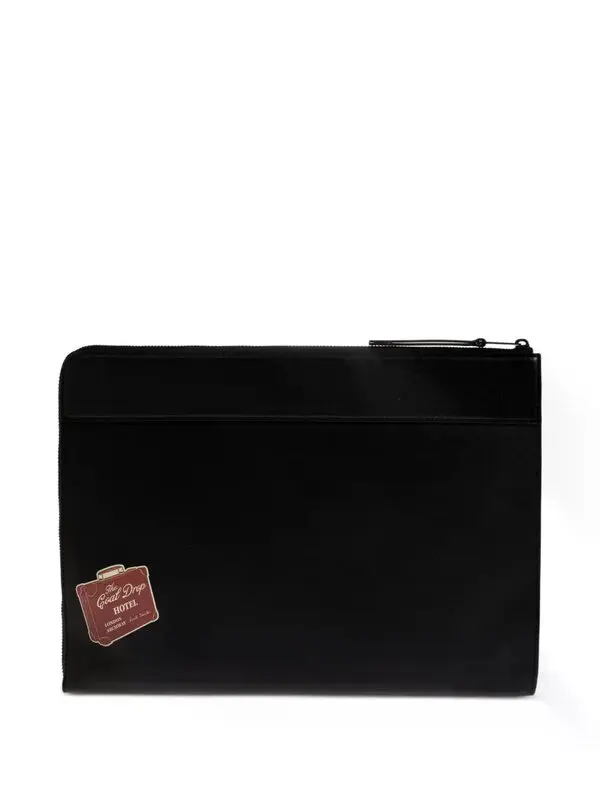 Paul Smith Leather Document Case With Hotel Patches