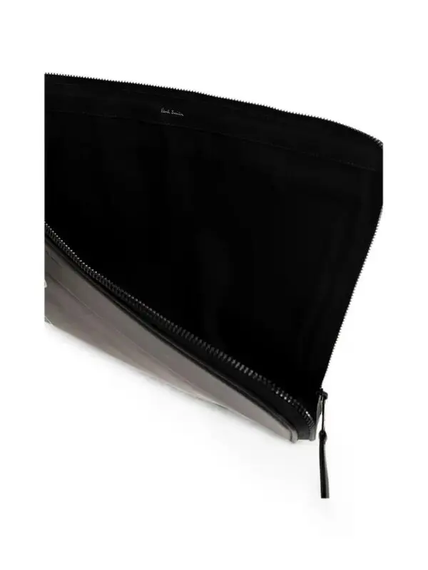 Paul Smith Leather Document Case With Hotel Patches