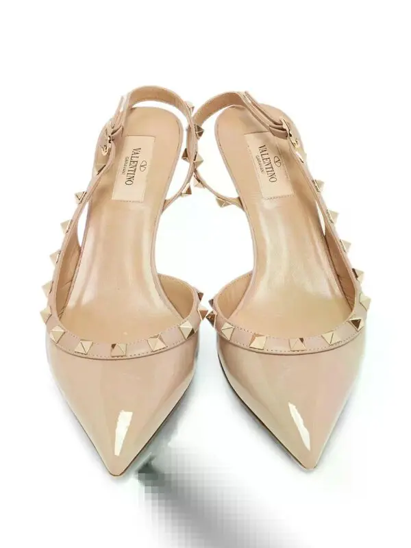 Valentino Garavani Rockstud D'orsay Slingback Pumps - Neutrals