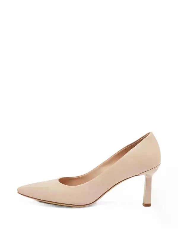 FERRAGAMO Beige Leather Pointed-toe Heeled Pumps