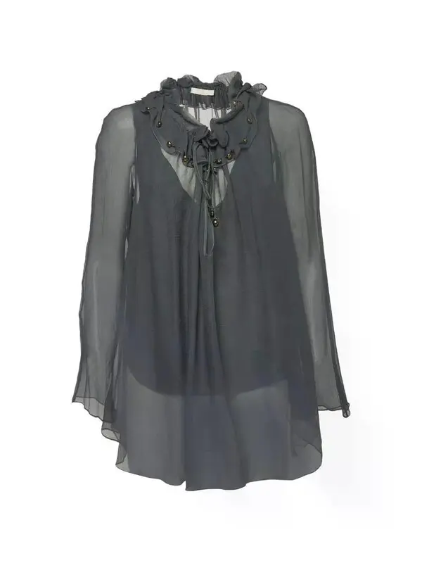 Chloé V-neck Ruffled Blouse