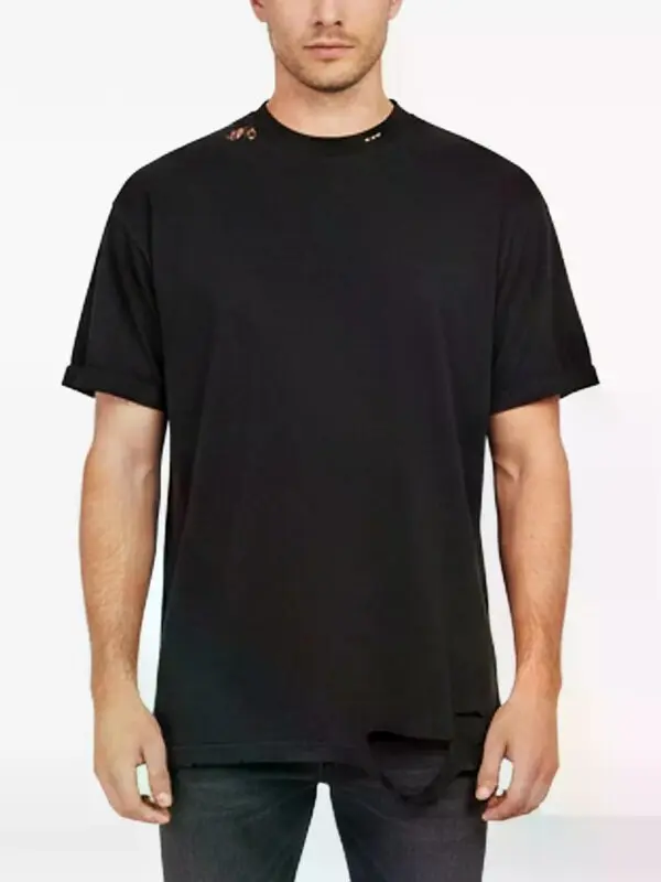 Balenciaga Distressed Logo Print Oversized T-shirt