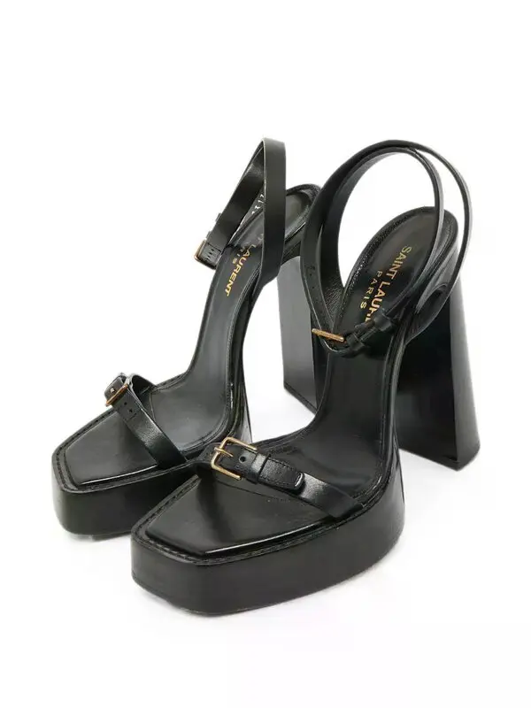 Saint Laurent Leather Platform Sandals