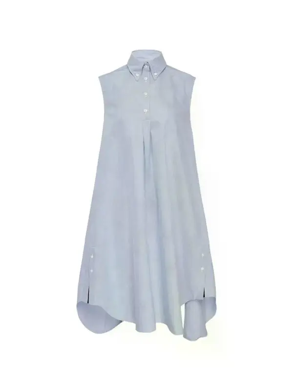 Thom Browne Sleeveless Oversized Shirt Midi Dress