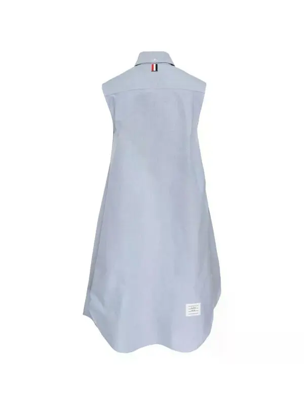 Thom Browne Sleeveless Oversized Shirt Midi Dress