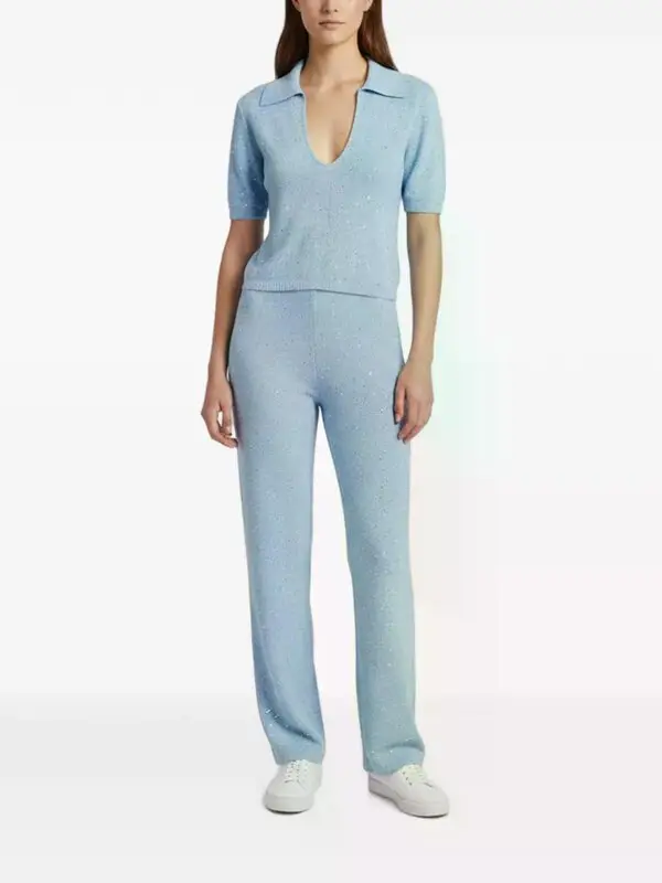 424 Valeria Sequin-embellished Knit Trousers And Top Set
