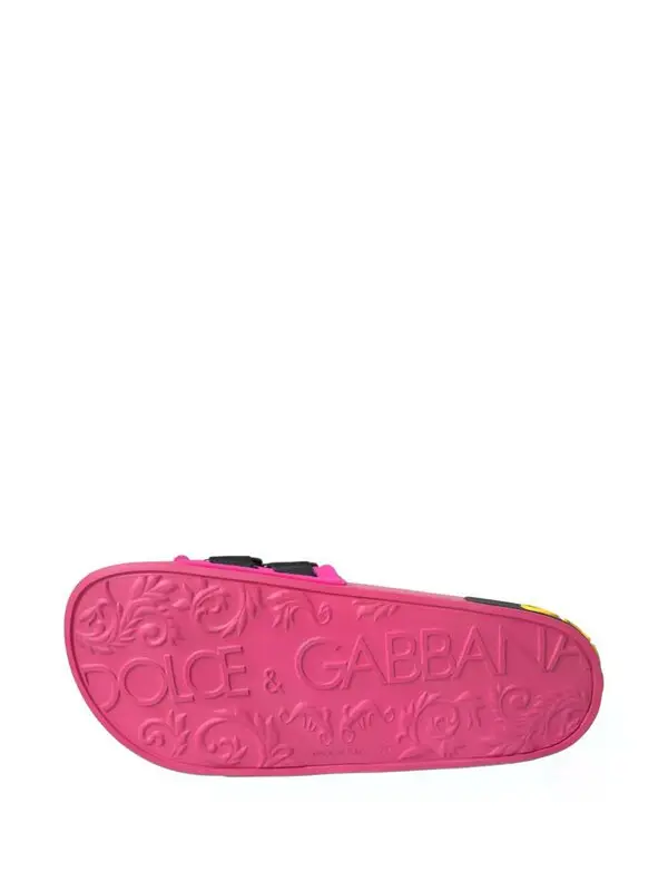 Dolce & Gabbana Logo Print Touch-strap Sandals