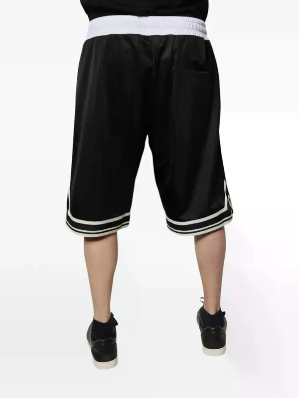 Dolce & Gabbana Sport Logo Patch Striped Trim Shorts