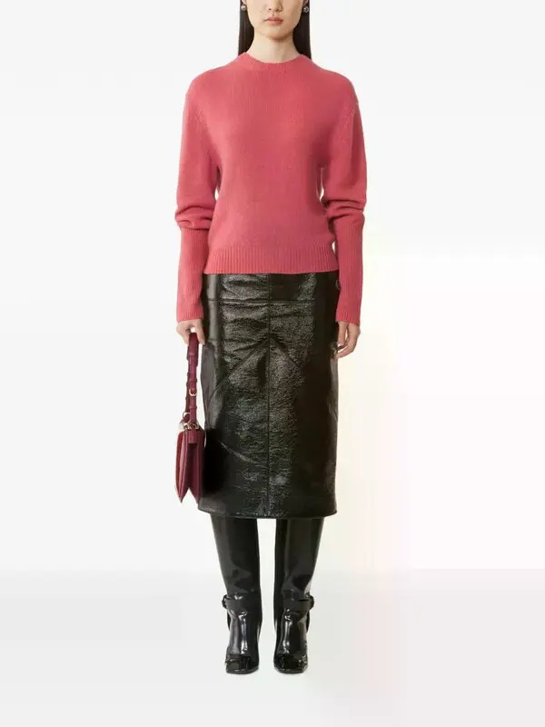 LANVIN Cashmere Sweater With Grosgrain Ribbon Detail - Pink