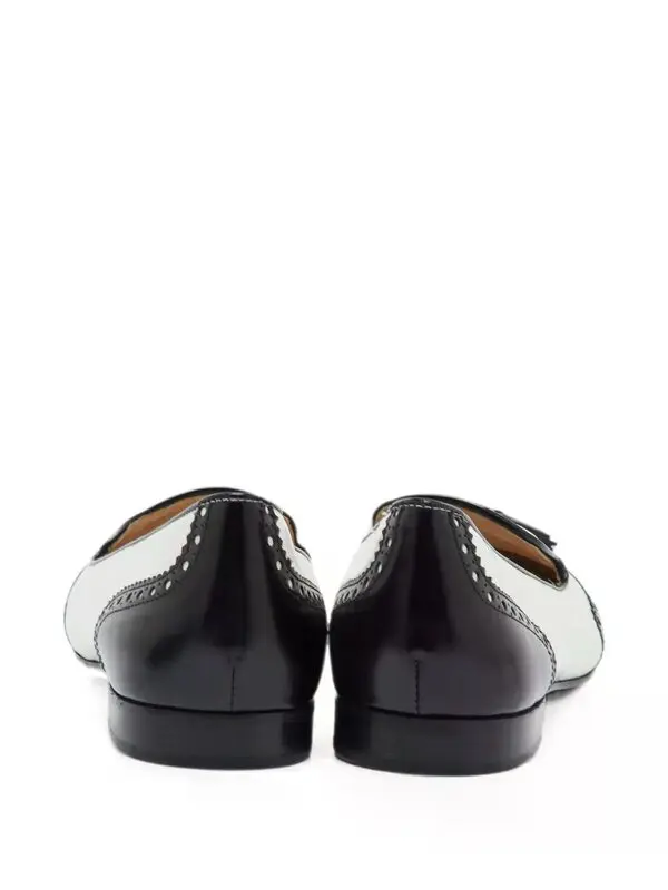 Prada Leather Tassel Detail Loafers