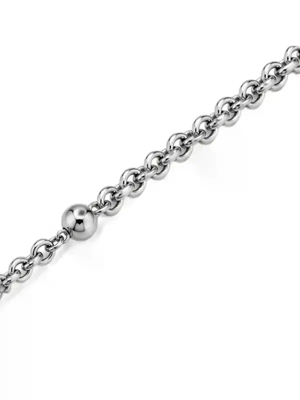 YOJ Tone Curb Chain Necklace With Ball Stud Detail