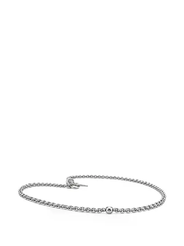 YOJ Tone Curb Chain Necklace With Ball Stud Detail