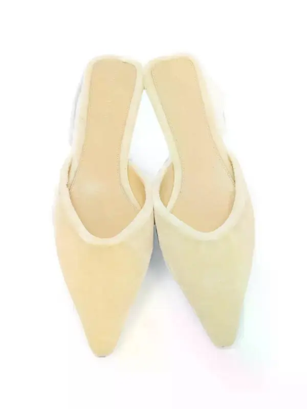 Bottega Veneta Pointed Toe Velvet Mules